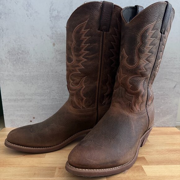 Abilene Boot Co. | Shoes | Mens Abilene Bison Boots In Tan Size 5 ...